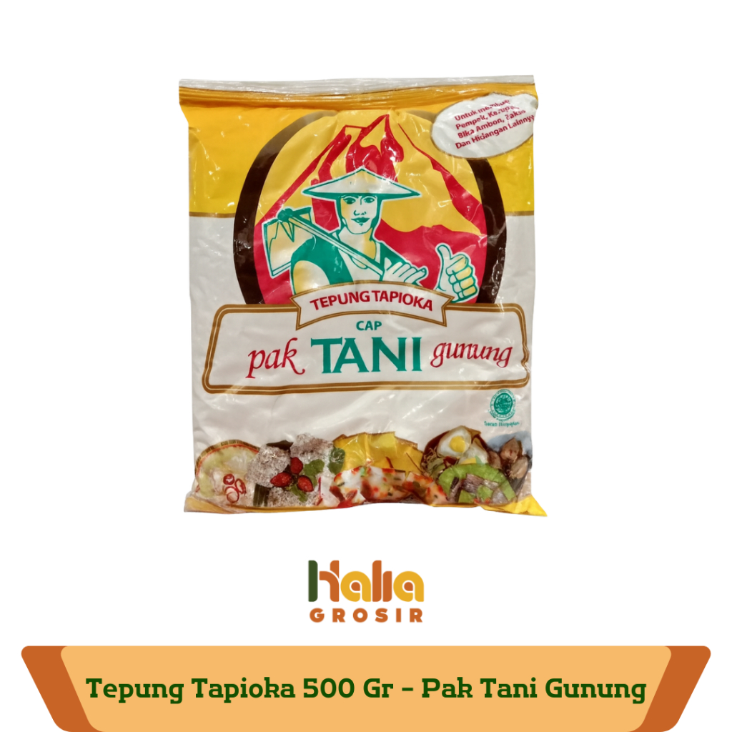 Jual Tepung Tapioka Cap Pak Tani Gunung 500gr | Halus Bersih Serbaguna ...