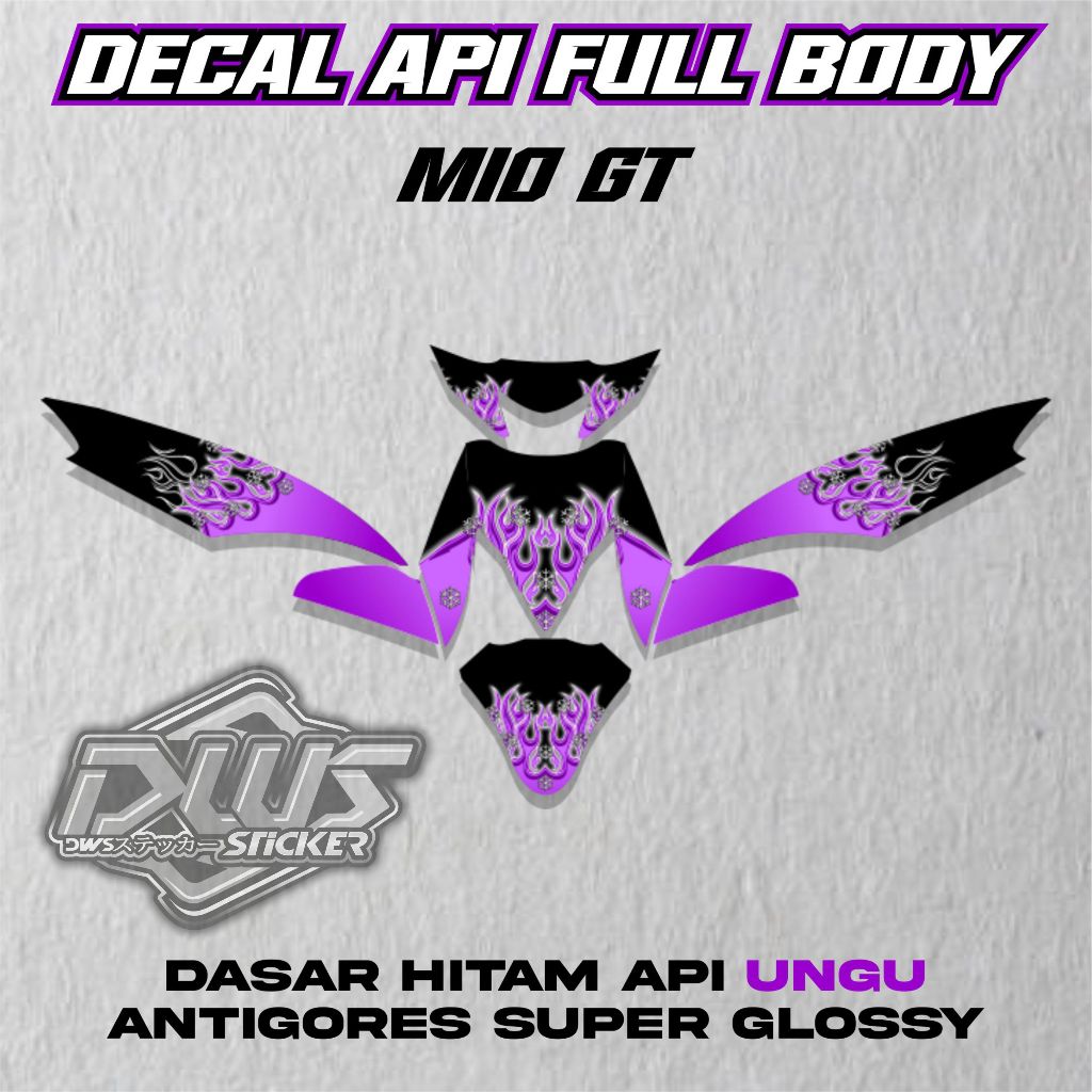 Jual DECAL FULL BODY MIO GT DECAL MOTOR MOTIF API ( YAMAHA MIO GT ...