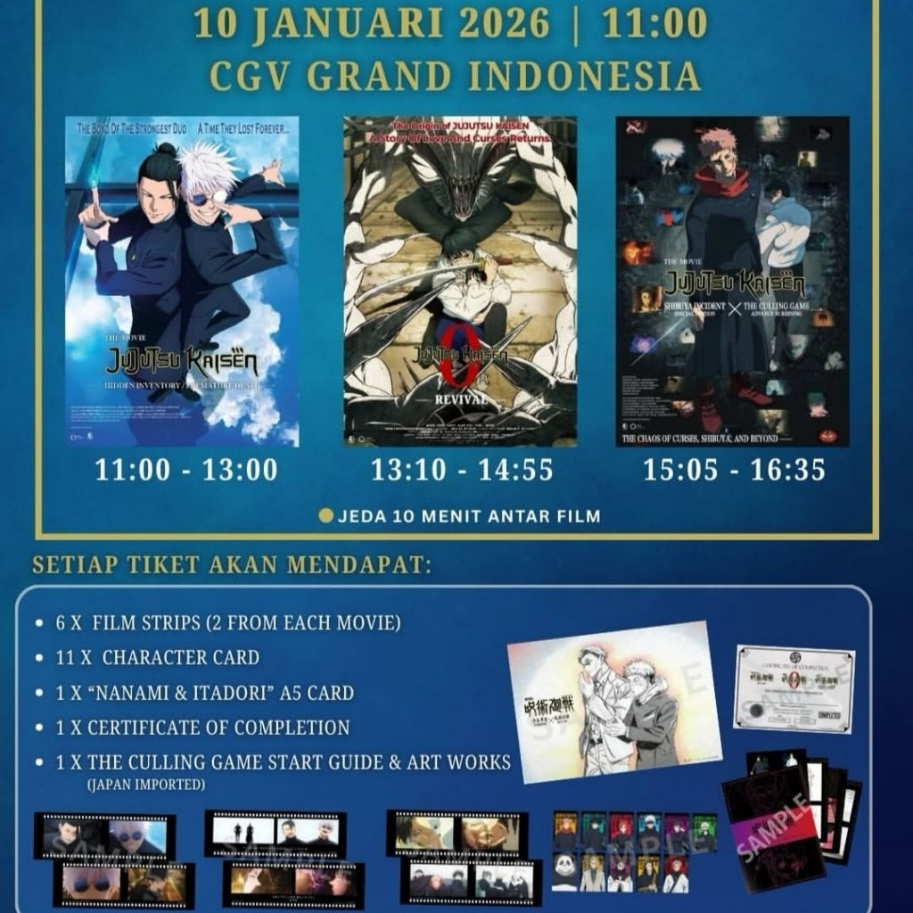 Jual Merchandise CGV Jujutsu Kaisen Movie Marathon | Shopee Indonesia