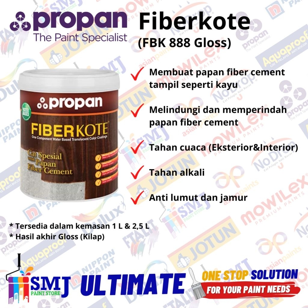 Jual Cat Listplank GRC Propan Fiberkote Warna Coonwood Color Gloss ...