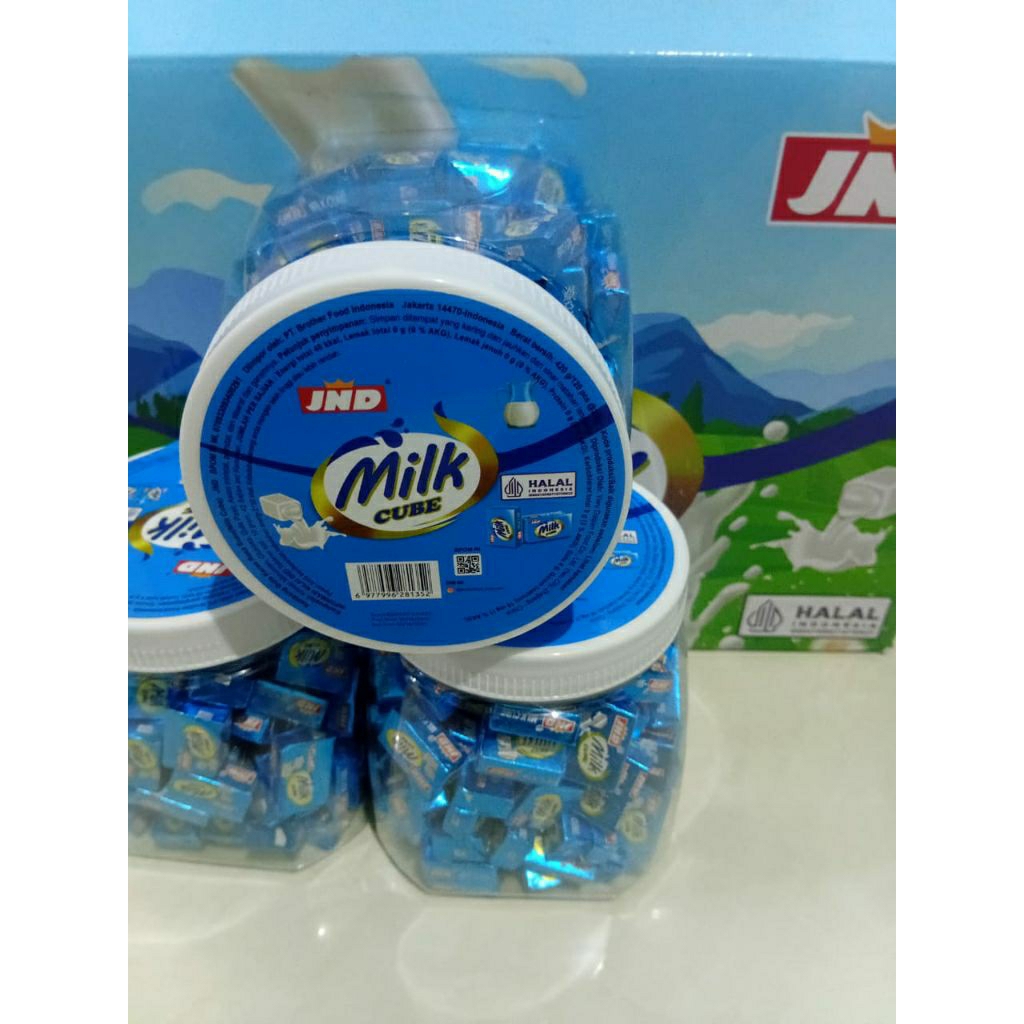 Jual Permen Milk cube 1 toples isi120pcs | Shopee Indonesia