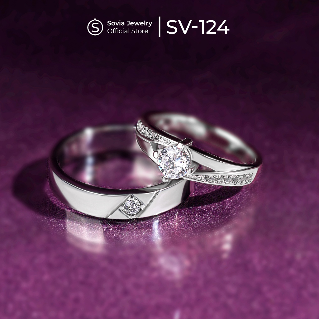 Jual Sovia Jewelry - Cincin Couple Nikah Tunangan Cowok Palladium 10% ...