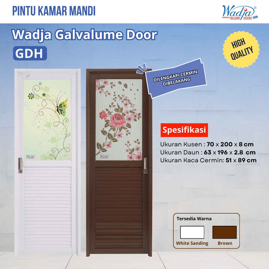 Jual WADJA GALVALUME DOOR - GLASS DOOR HALF – Pintu Kamar Mandi Glass ...