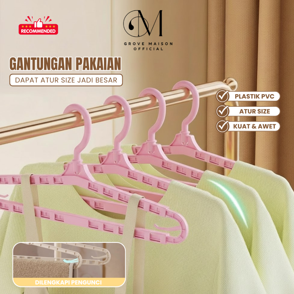 Jual GROVE MAISON Gantungan Baju 5pcs / Gantungan Pakaian / Hanger ...