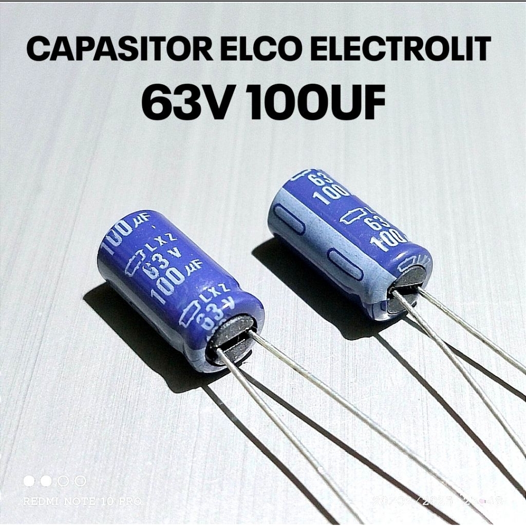 Jual CAPASITOR ELCO 63V 100UF 105°C RANDOM | Shopee Indonesia