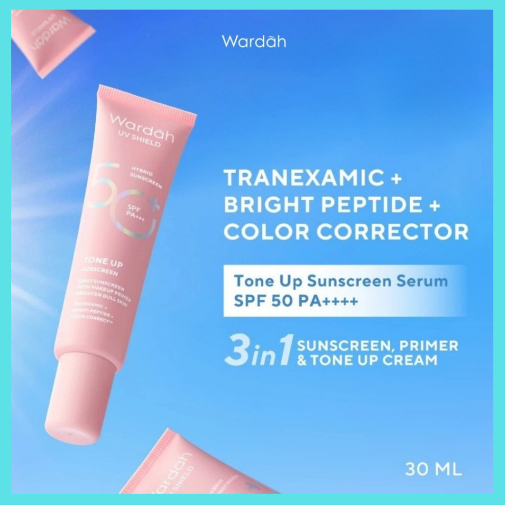 Jual WARDAH UV Shield Tone Up Sunscreen SPF 50 PA+++ 30ml Mencerahkan ...