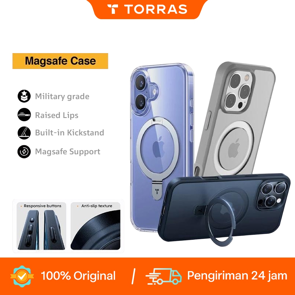 Jual TORRAS Magsafe Case iPhone 13/14/15/16 Pro Max With Magnetic Kick ...