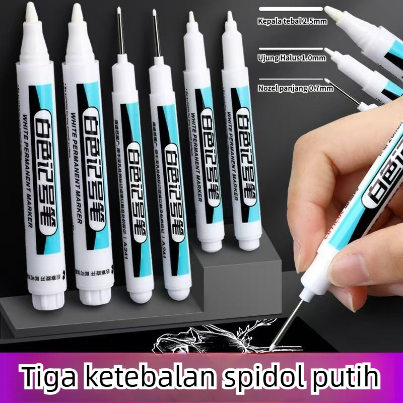 Jual Delunashop Marker white spidol putih tulis resi Pen Gel Putih ...