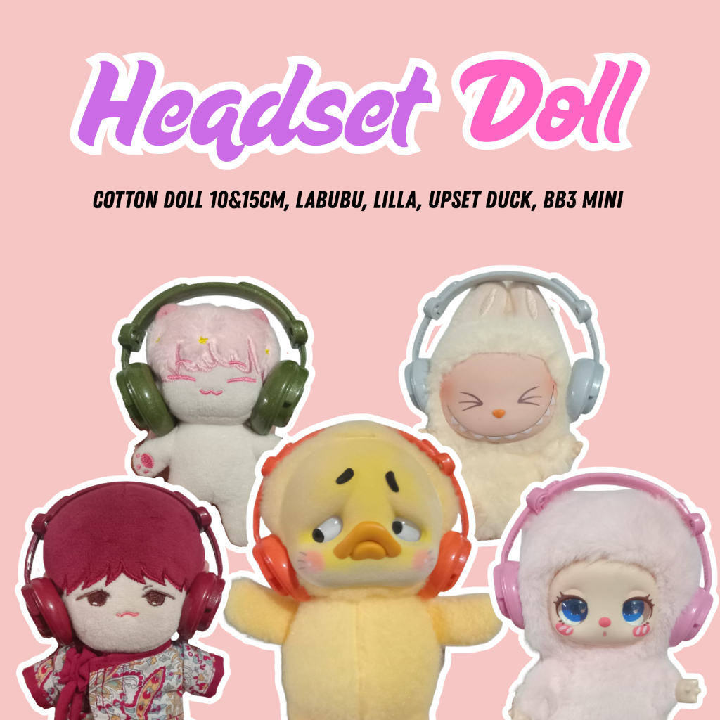 Jual [READY STOCK] Headset For Cotton Doll 10cm 15cm, Labubu, Upsetduck ...