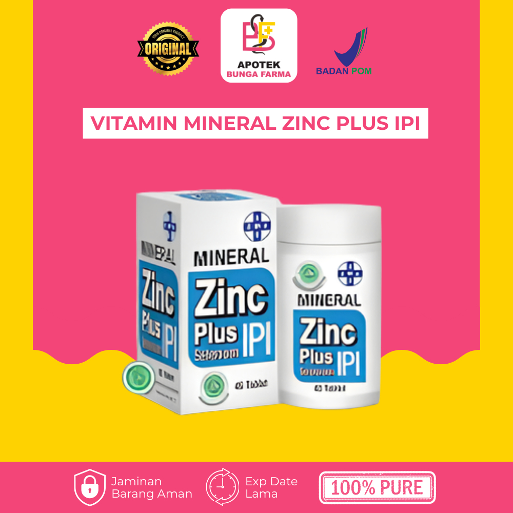 Jual Vitamin Mineral Zinc Plus IPI - Suplemen Zinc - Daya Tahan Tubuh ...