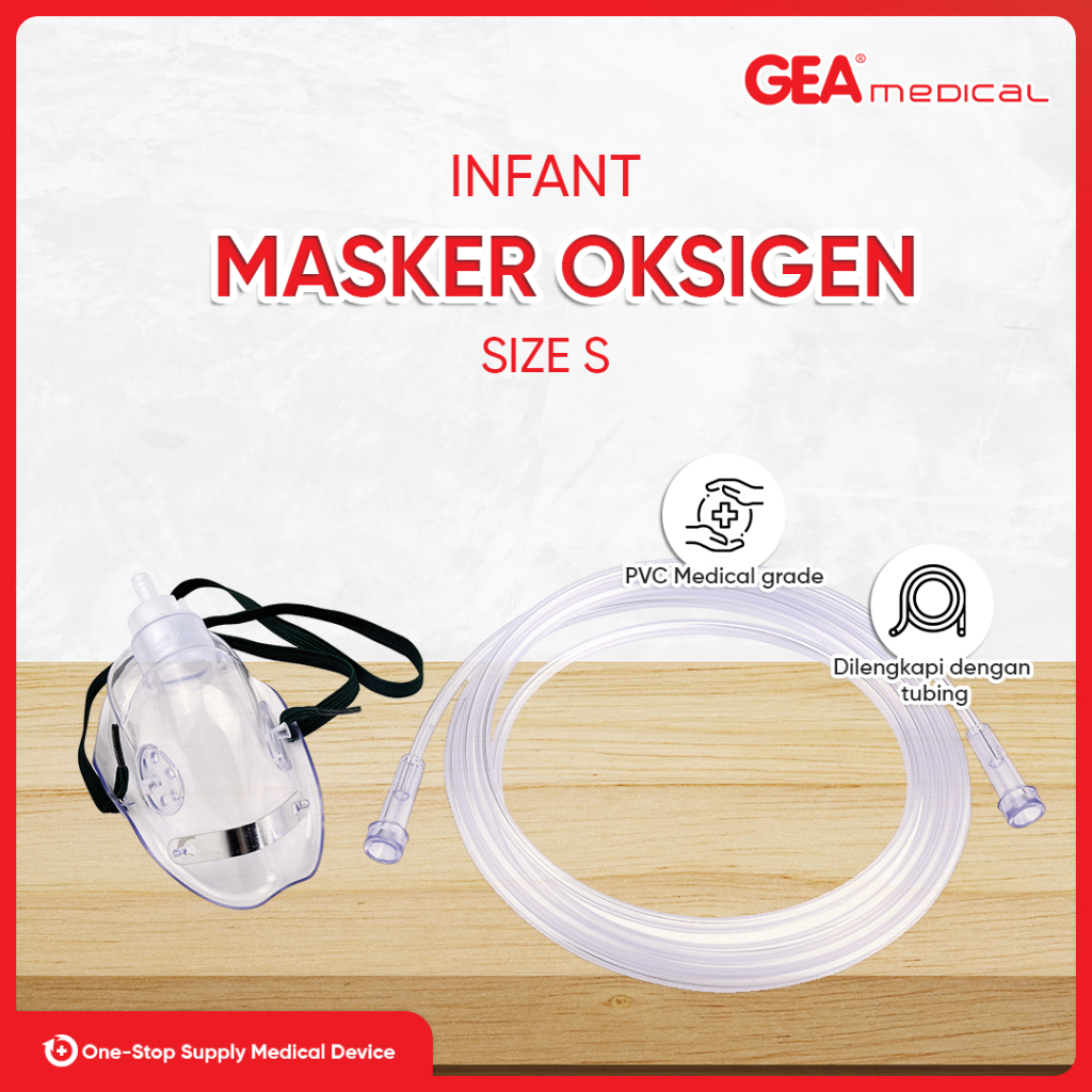 Jual GEA Masker Oksigen / Oxygen Mask Infant (Size S) | Shopee Indonesia