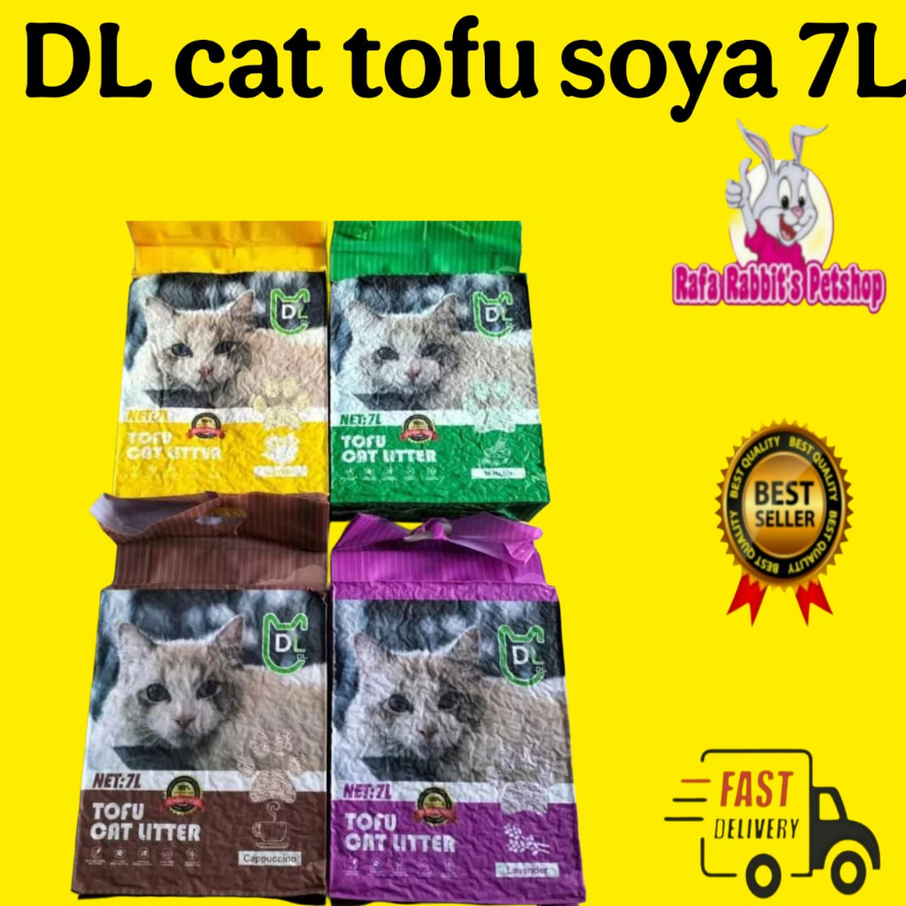 Jual DL Tofu Soya Pasir Kucing 7L | Low Dust & Anti Bau DL Tofu Soya ...