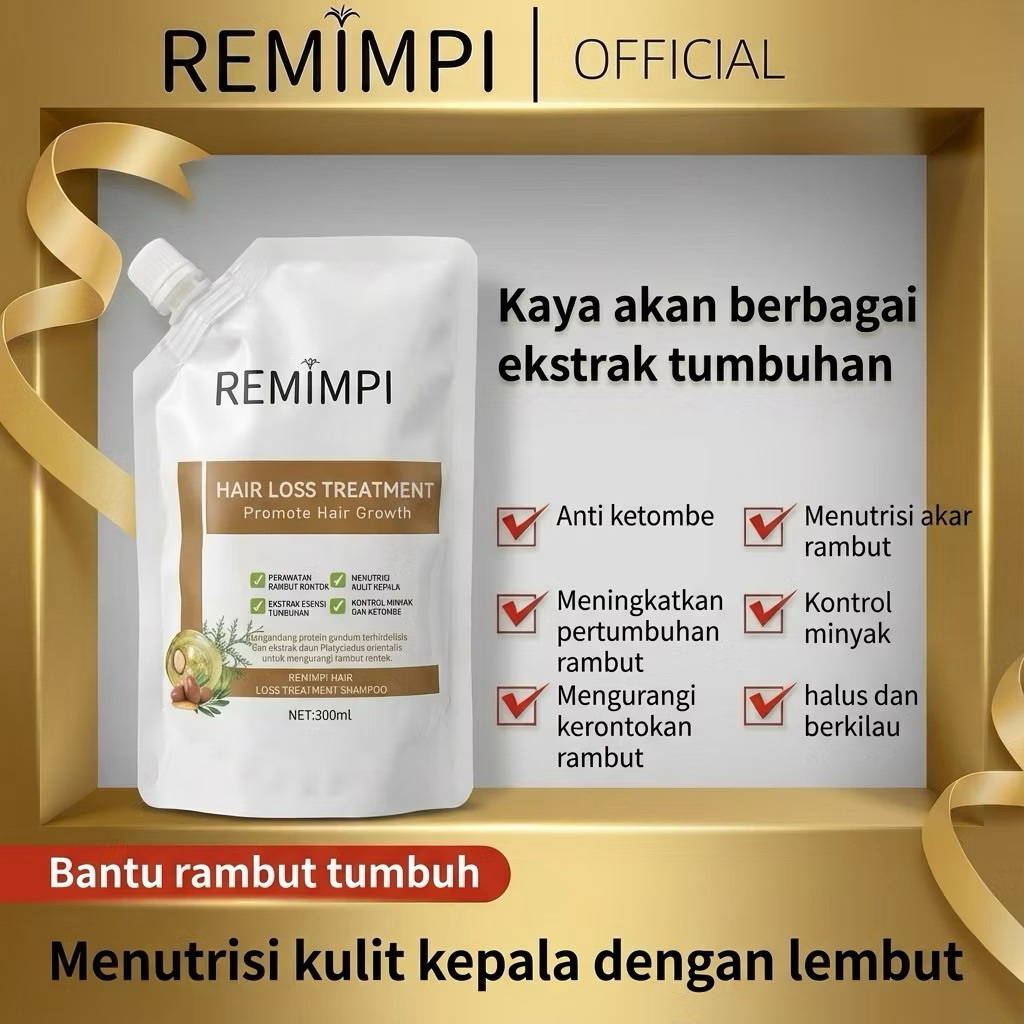 Jual REMIMPI Anti Hair Fall Hair Treatment Shampoo Jojoba Oil Control ...