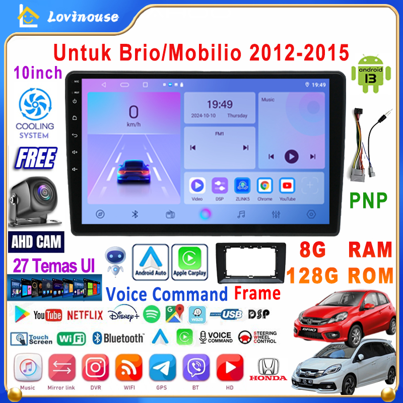 Jual Untuk Honda Brio/Mobilio 2012-2015 8G+128G Android 14 Head Unit ...