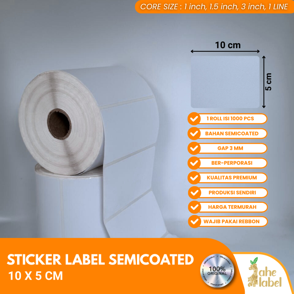Jual LABEL BARCODE 100x50mm SEMICOATED STIKER LABEL BARCODE 100x50 mm ...