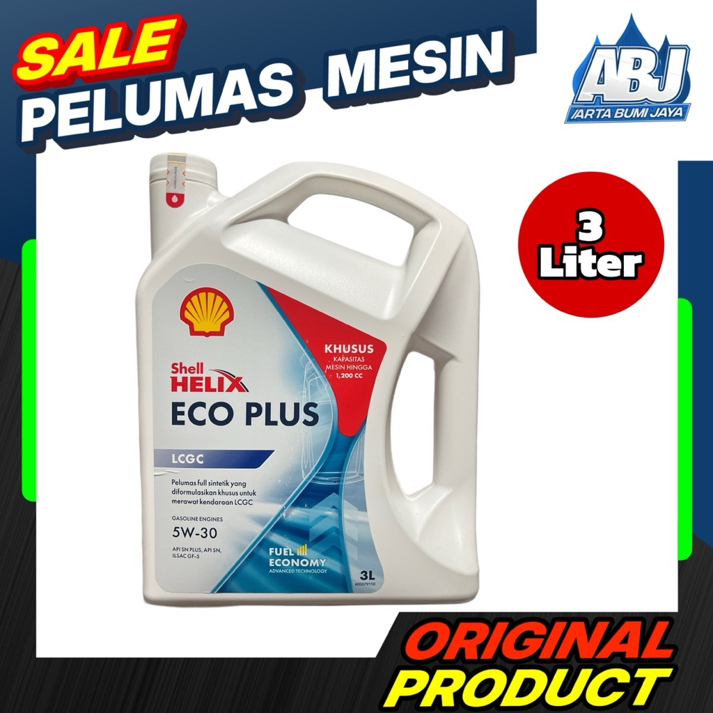 Jual Oli Shell Helix Eco Plus 5W-30, 0W-20 3Liter | Shopee Indonesia