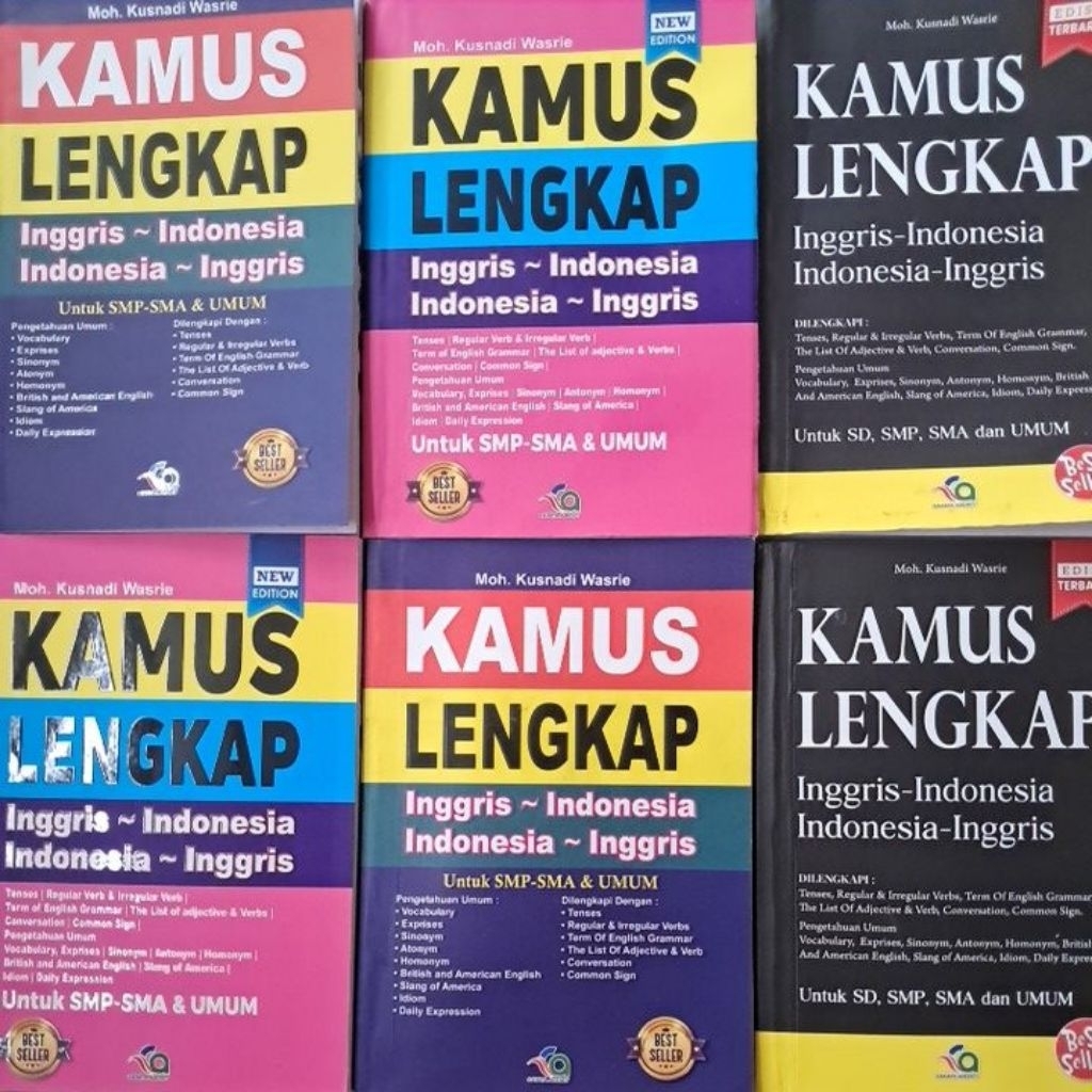 Jual Kamus Lengkap Inggris Indonesia Untuk SD SMP SMA Moh kusnadi ...