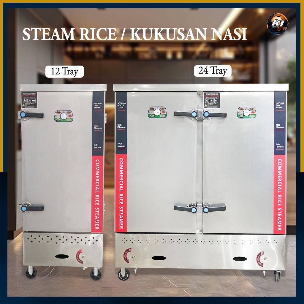 Jual Mesin Rice Steamer Kapasitas Besar 12 & 24 Tray [ Include Packing ...