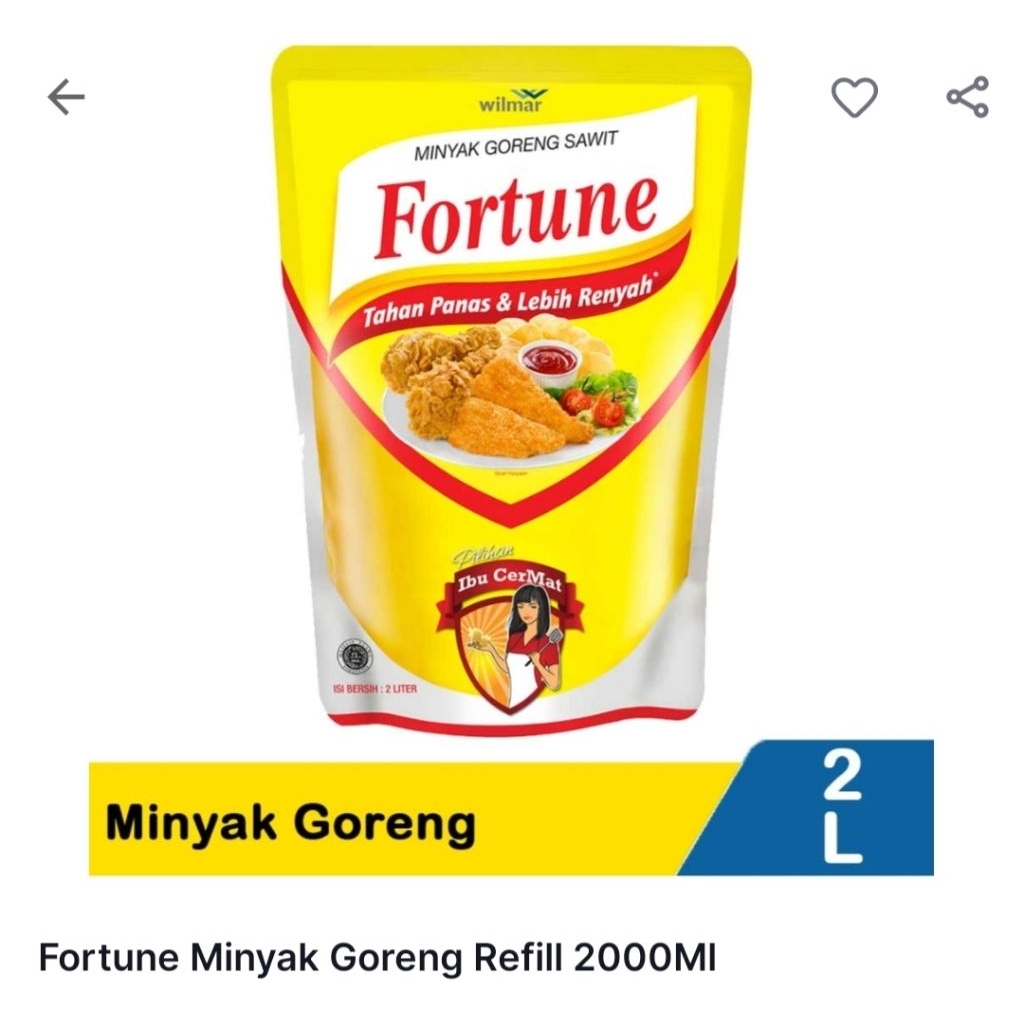 Jual minyak goreng fortune 2 liter | Shopee Indonesia