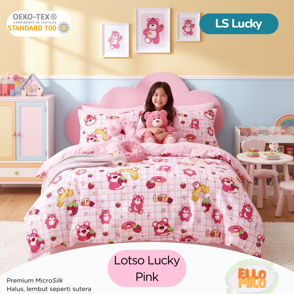 Jual Sprei Set Lotso | Katun Microsilk | 120x200 140x200 160x200 ...