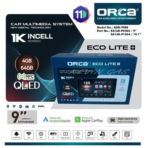 Jual Harga Promo Head Unit TV Android ORCA 9 INCH ECO LITE+ PLUS NFC ...