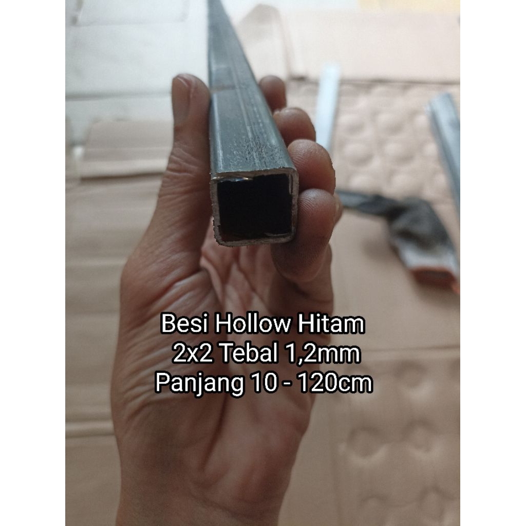Jual Besi Hollow Hitam murah 2x2 full. Tebal 1,2mm Panjang Variasi 10 ...