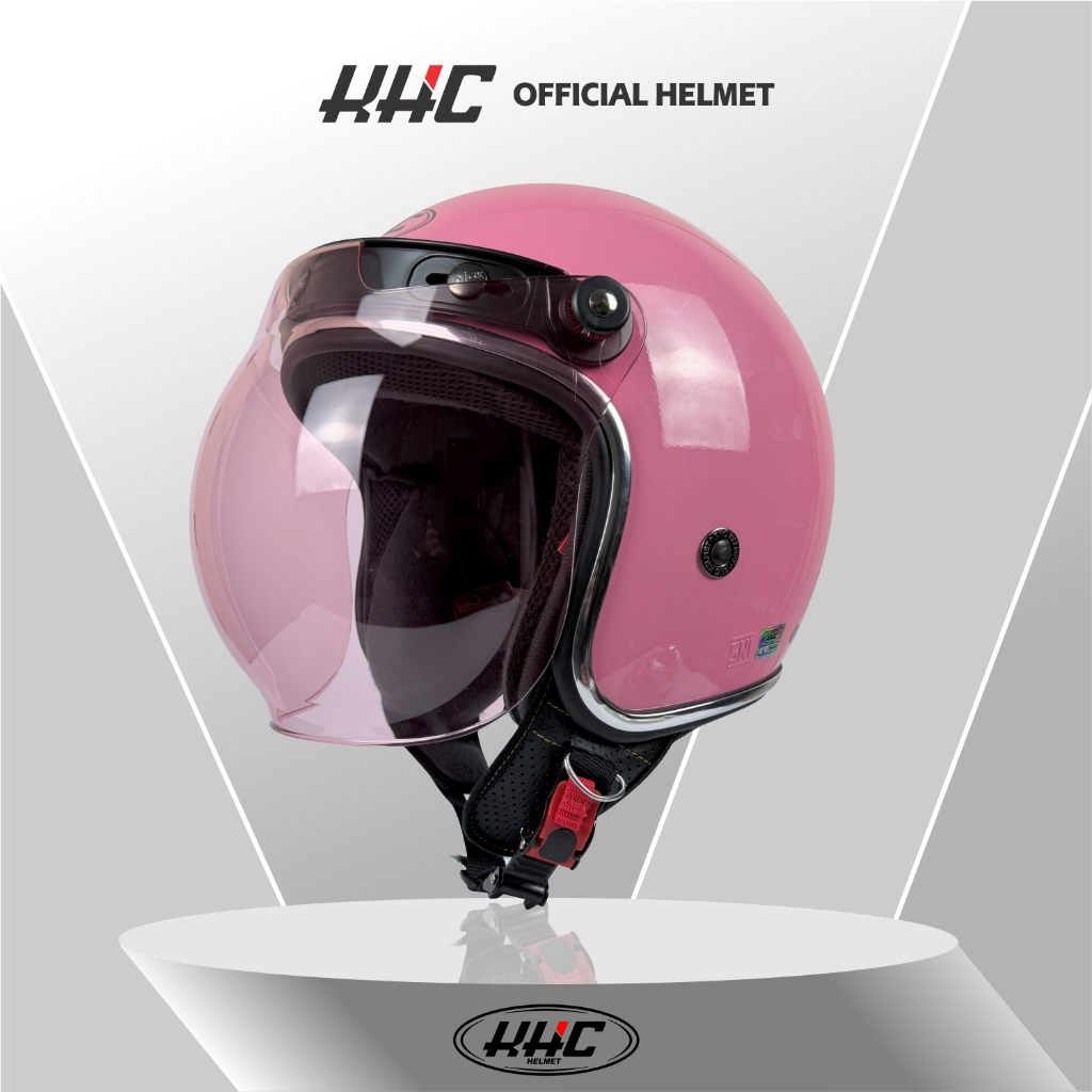 Jual KHC Helm Bogo Wanita Retro Hijab Kaca Cembung Pink Original ...