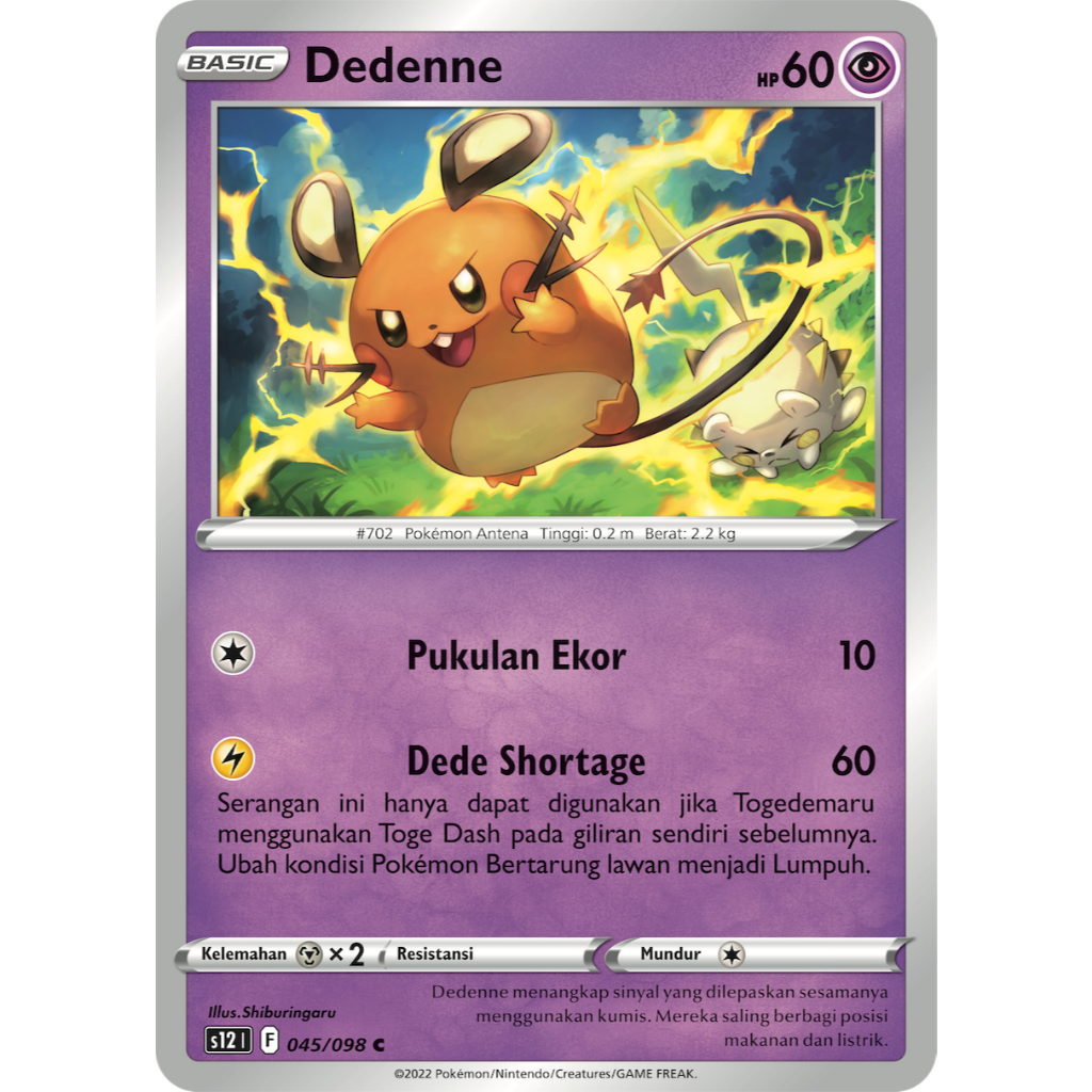 Jual Kartu Pokémon TCG Bahasa Indonesia Dedenne Kondisi NM Pemicu ...
