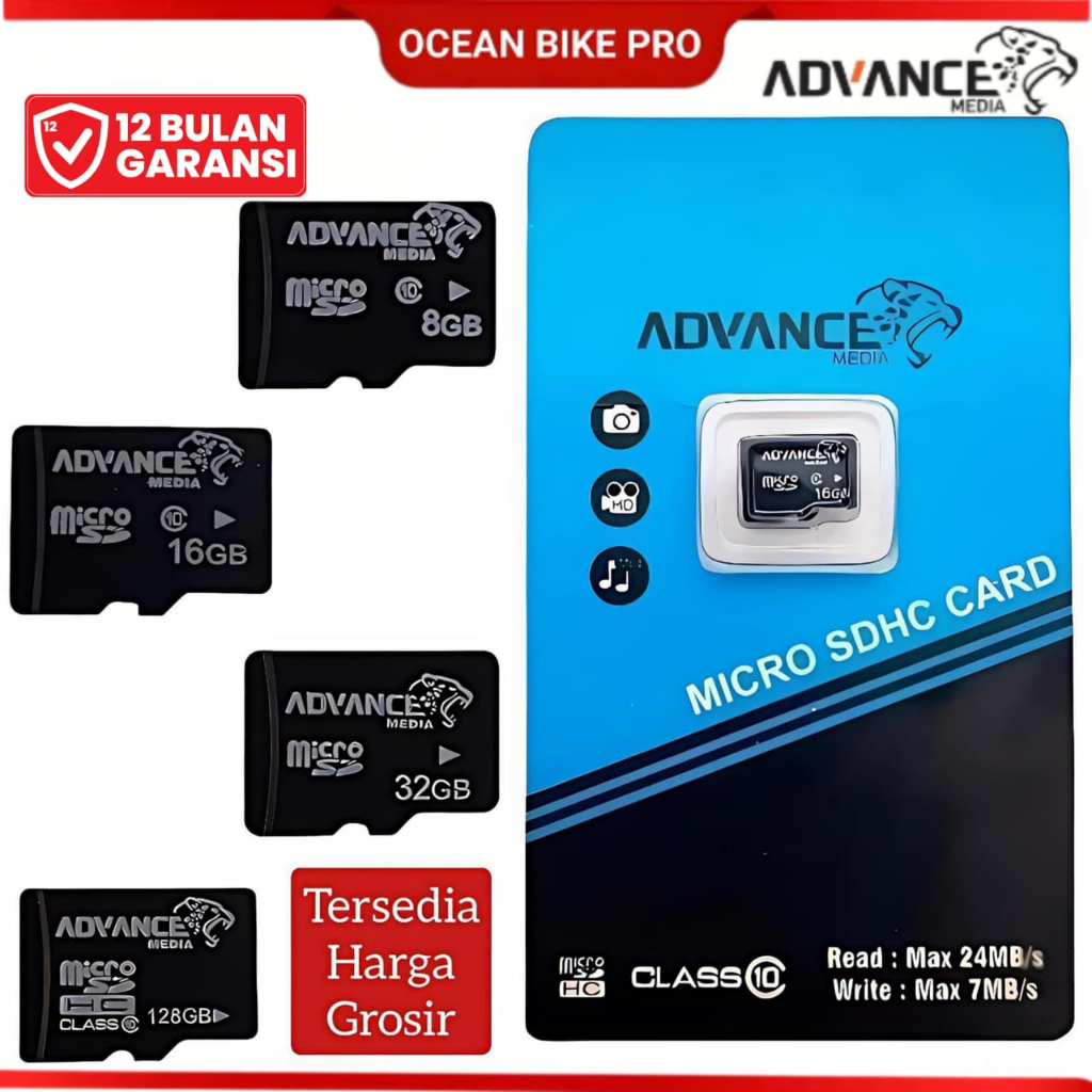Jual ADVANCE Memory Card HP Micro SD Kartu TF Class10 Kapasitas 8 16 32 ...