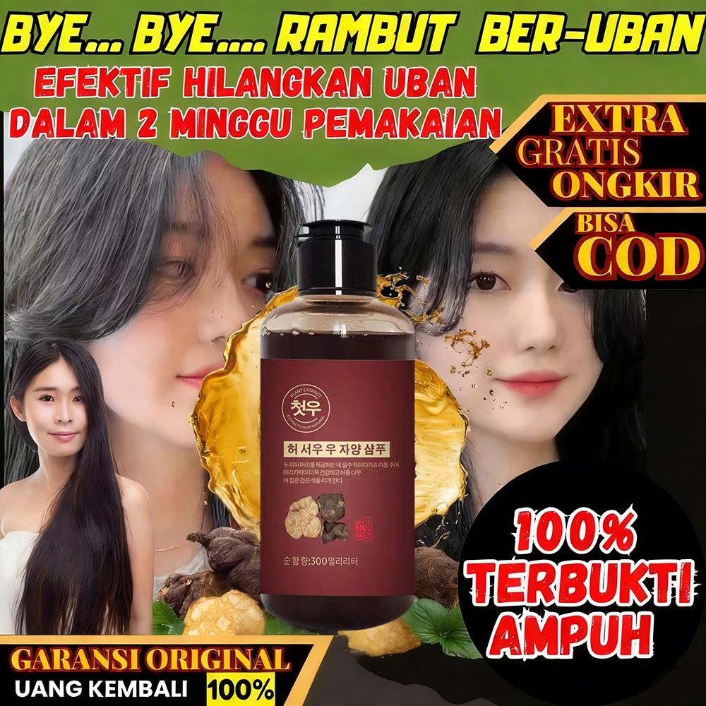 Jual Shampoo Uban Menjadi Hitam 300ml Natural Polygonum Multiflorum ...