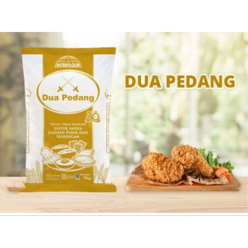 Jual Tepung Terigu Ekonomis Dua Pedang 1 kg - Serbaguna, Rendah Protein ...