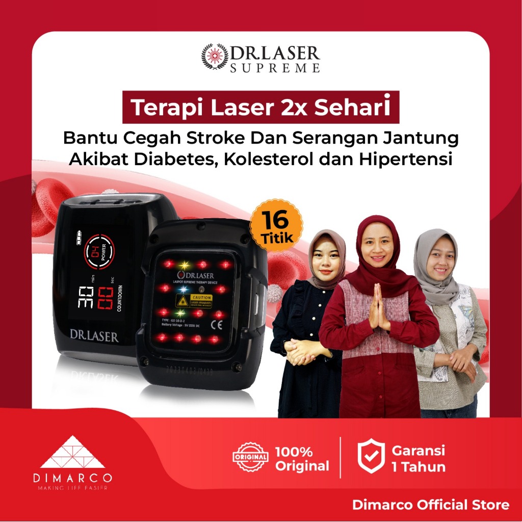 Jual DR LASER SUPREME 16 TITIK - Alat Terapi Kesehatan Jam Tangan Laser ...