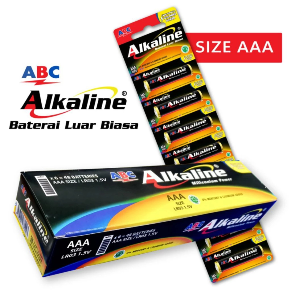 Jual Baterai / Battery ABC Alkaline AAA Satuan / Renceng ^^ | Shopee ...
