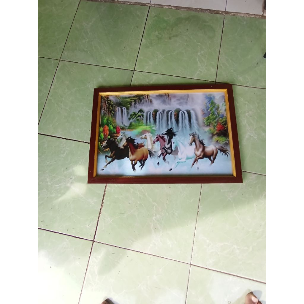 Jual hiasan dinding lukisan cetak plus bingkai ukuran 65×45cm ...