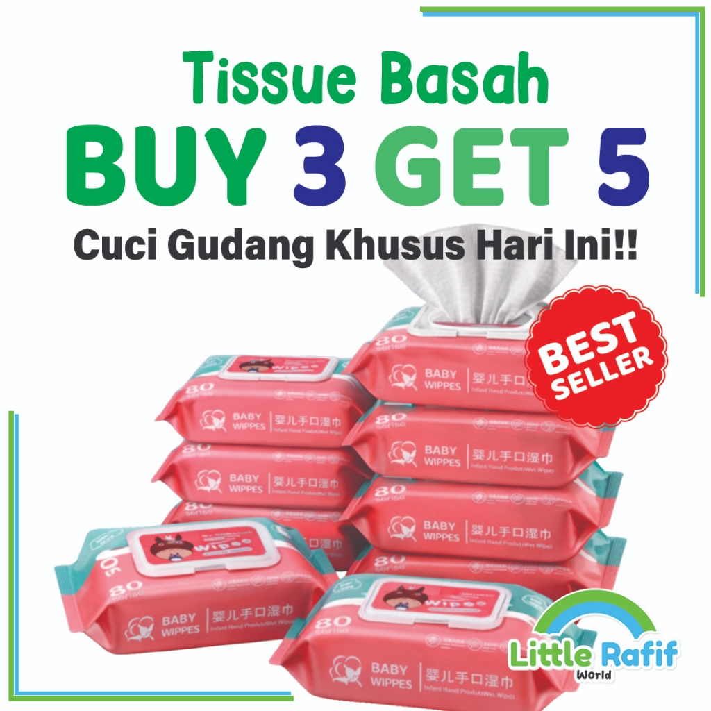 Jual Tissue Basah Buy 3 Free 2 Baby Tissue Bayi Super Soft Wet Wipes ...