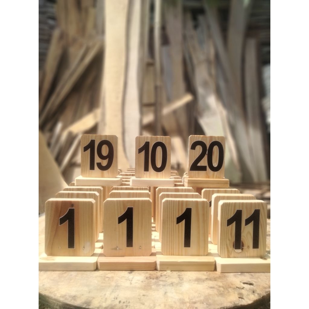 Jual TERMURAH, NOMOR MEJA KAYU JATI BELANDA / NOMOR MEJA MAKAN / NOMOR ...