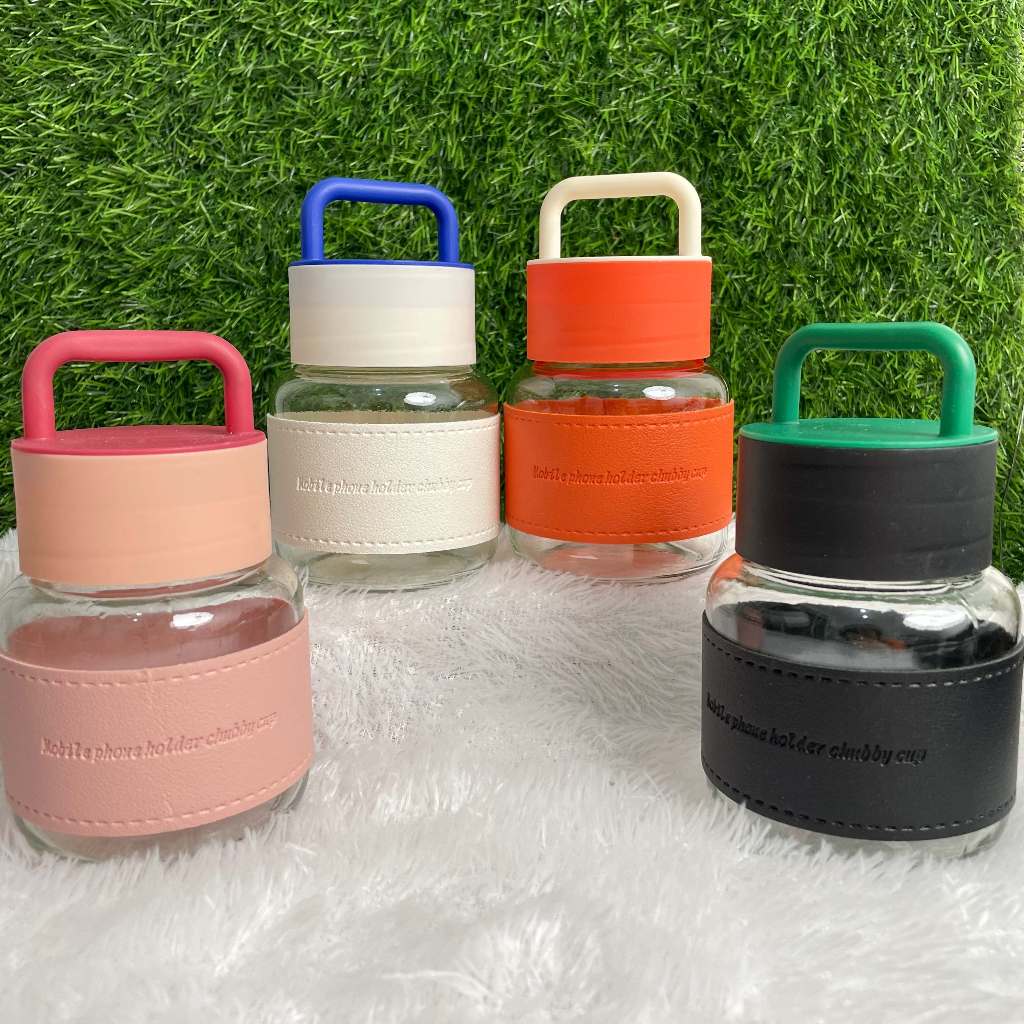 Jual BOTOL KACA AESTHETIC TUMBLER 300ML ANTI TUMPAH BEST QUALITY ...