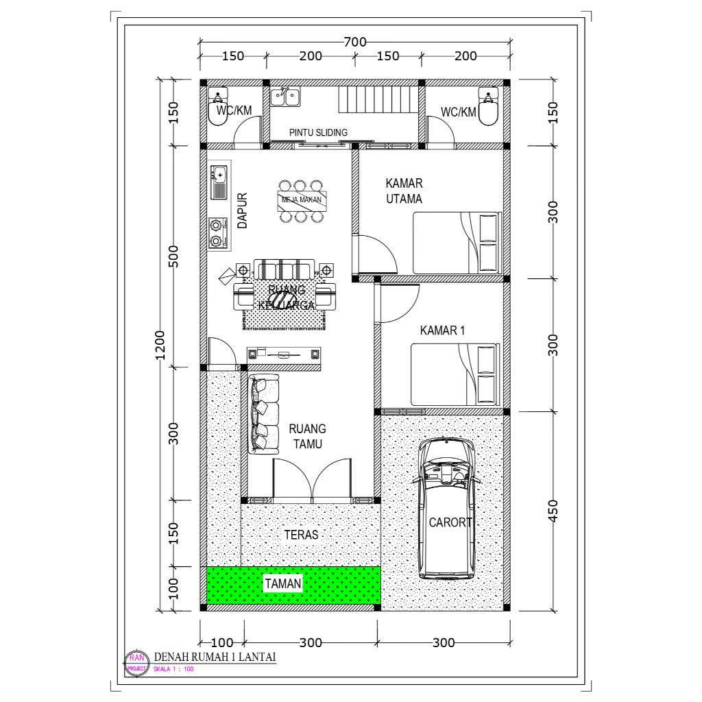 Jual Jasa Gambar Denah Rumah/Bangunan 2D Layout 2D Minimalis Arsitek ...