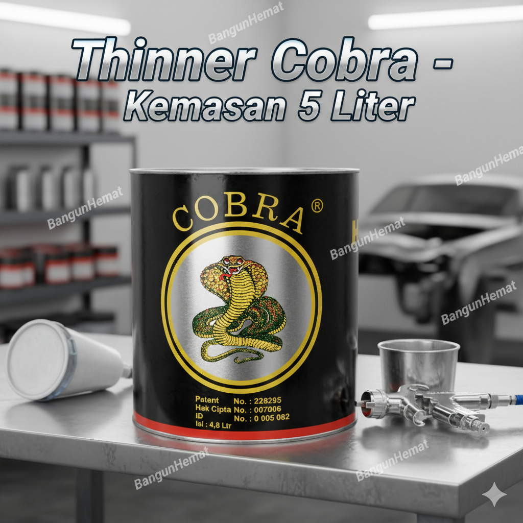Jual Thinner Cobra High Gloss Hitam 5 Liter - Pengencer Cat Duco & Kayu ...