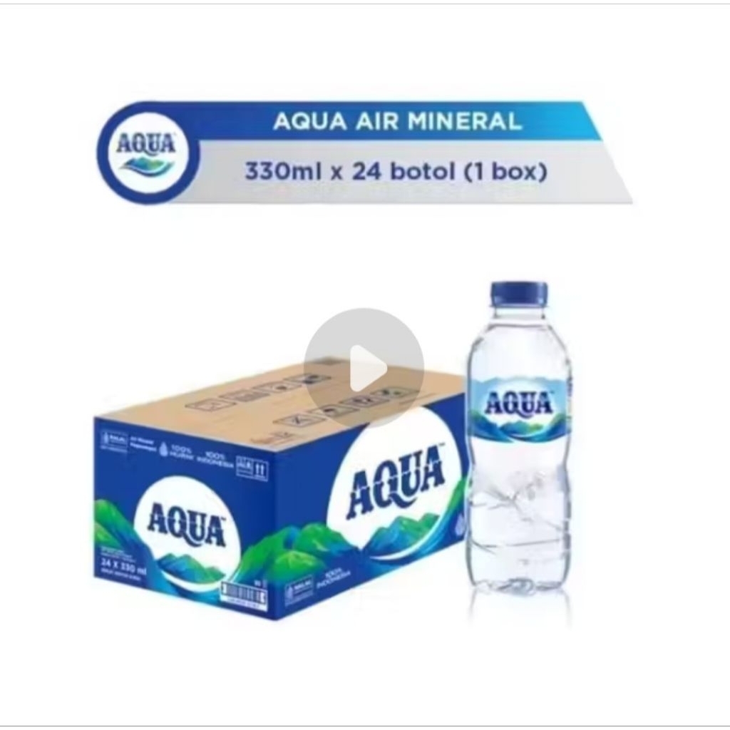 Jual Air Minum Aqua Botol 330ml 1 dus isi 24 botol | Shopee Indonesia