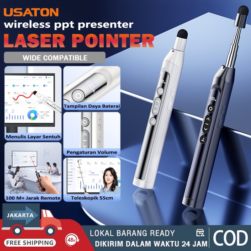 Jual Laser Pointer Presentasi 4in1 Laser Pen Wireless PPT Retractable ...