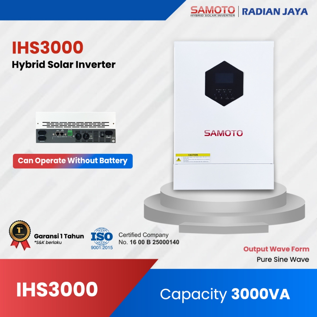 Jual SAMOTO Inverter SOLAR Panel 230VAC Capacity 3000VA/3000W SAMOTO ...