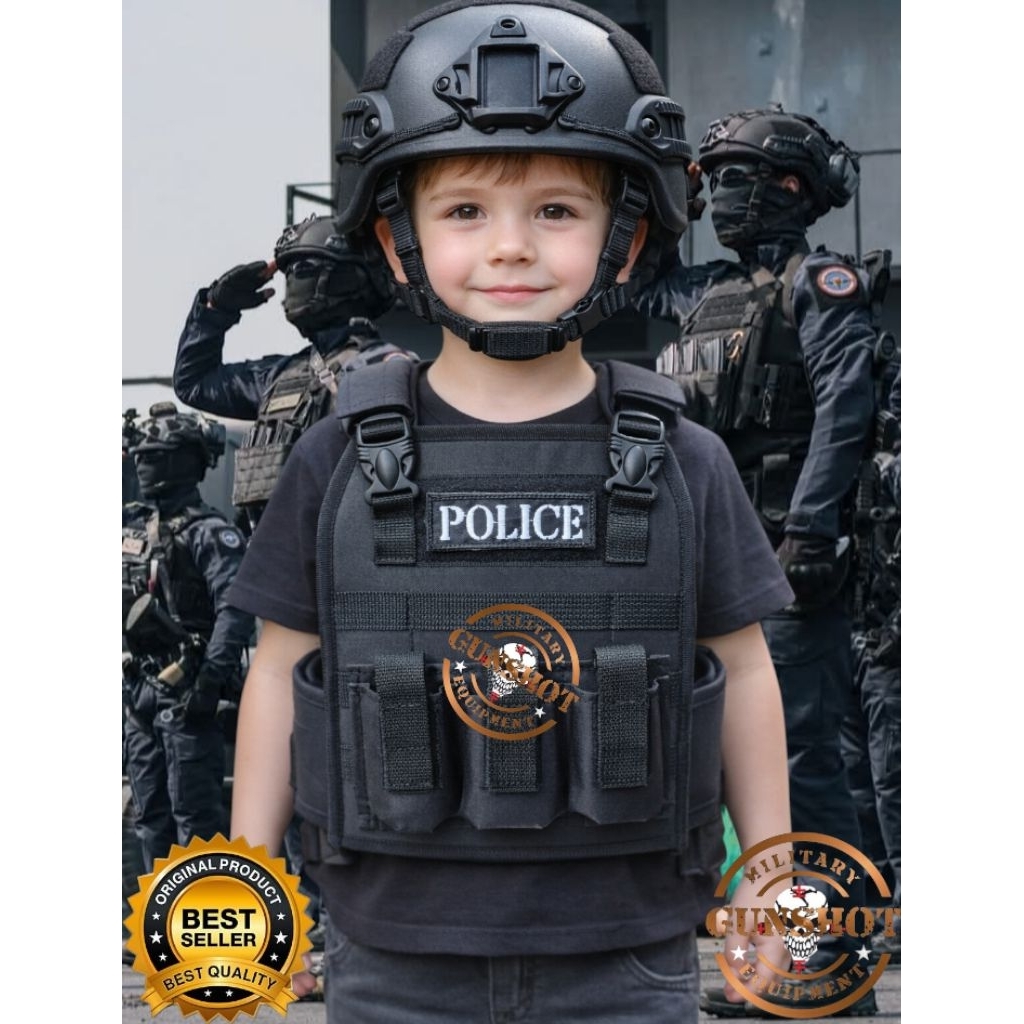 Jual ROMPI ANAK POLICE USIA 3-12 TAHUN 03 HITAM | Shopee Indonesia