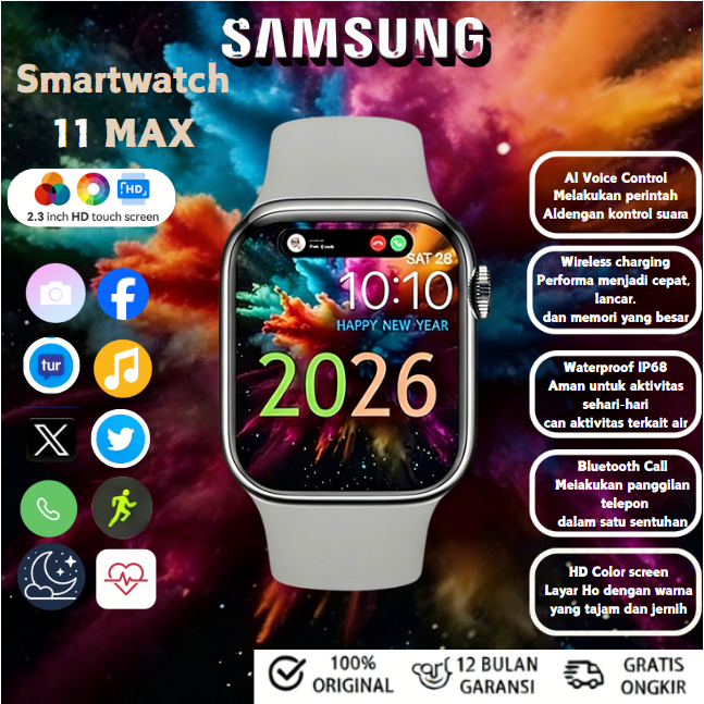 Jual Samsung Smartwatch Series 11MAX fullScreen Touch Screen Bluetooth ...