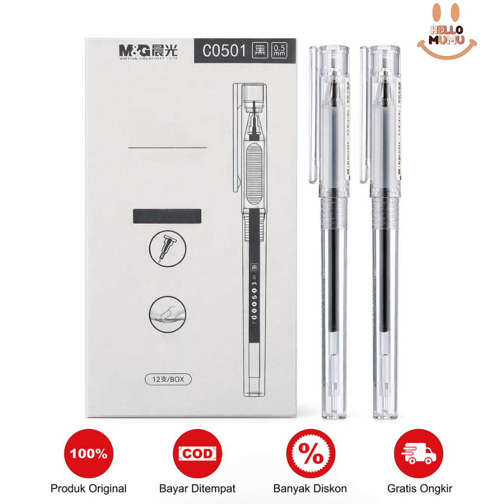 Jual Hellomumu ATK Pulpen Gell M&G C0501 -HM4019 | Shopee Indonesia