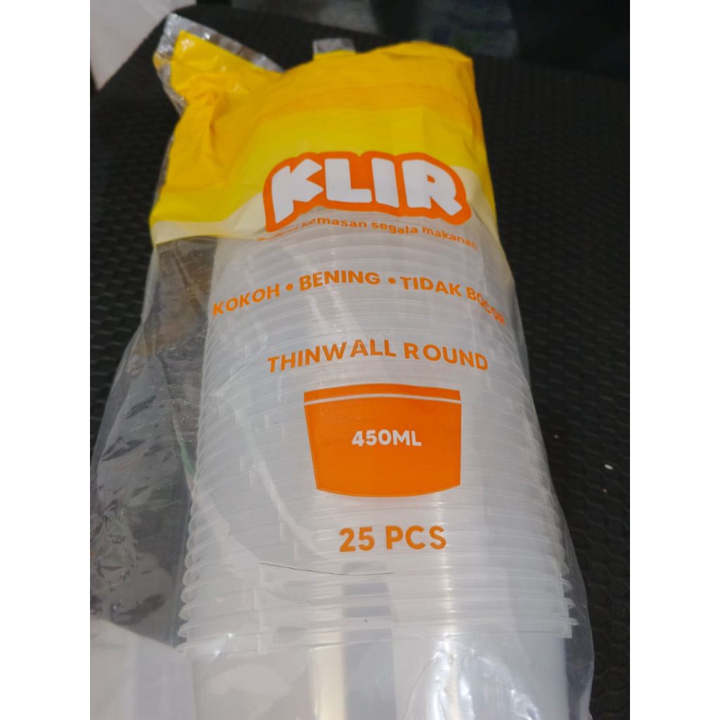 Jual Klir Thinwall Round 450 ml | Shopee Indonesia