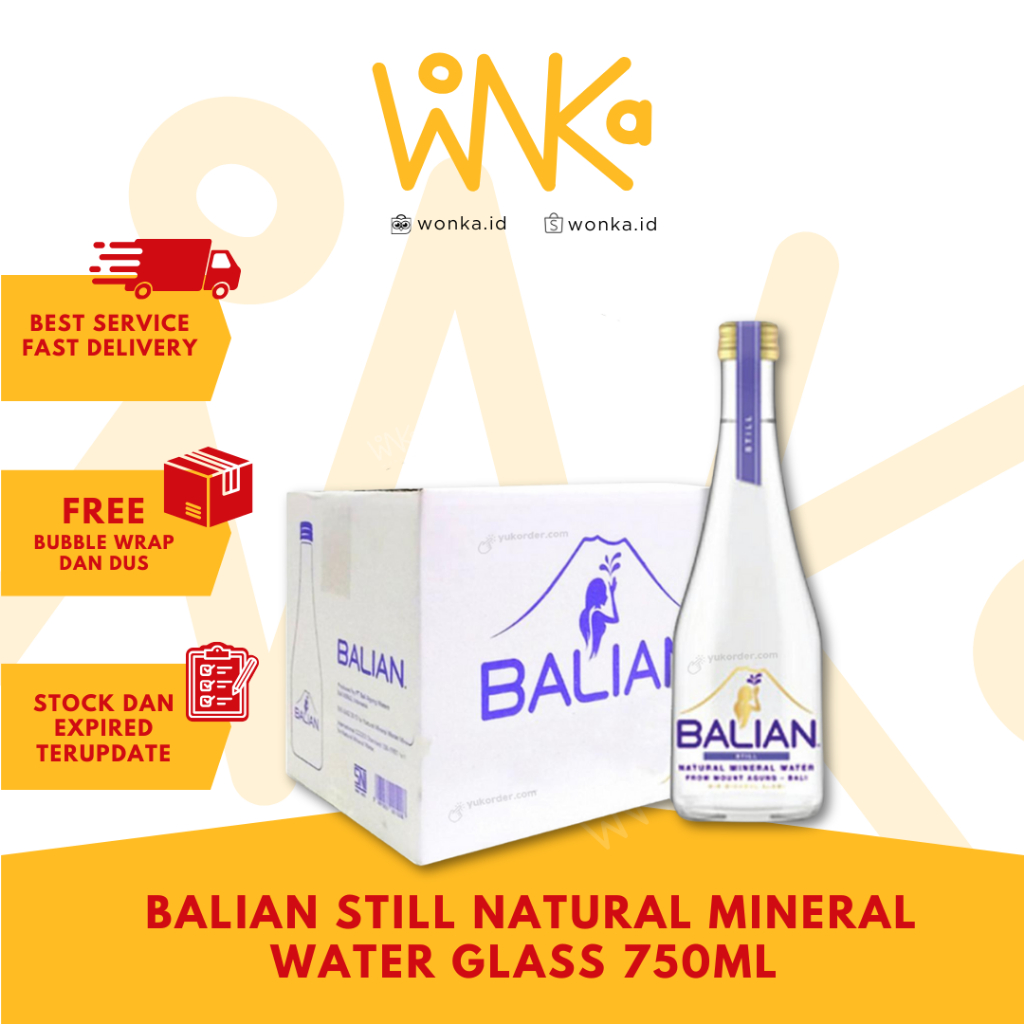 Jual Balian Still Natural Mineral Water Glass 750ml | Shopee Indonesia