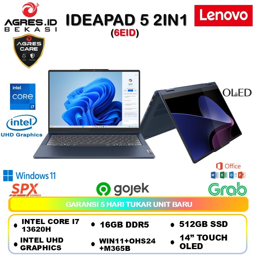 Jual LENOVO IP 5 2in1 Touch intel i7 13620H (16/512GB) 14inch OLED +PEN ...