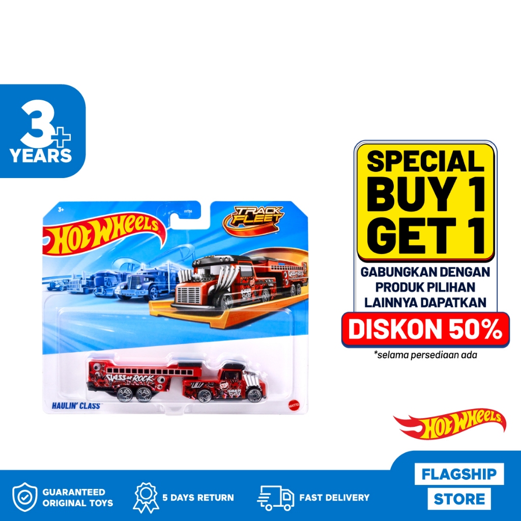 Jual [ Special B1G1 2026 ] Hot Wheels Track Fleet Haulin Class - Mainan ...