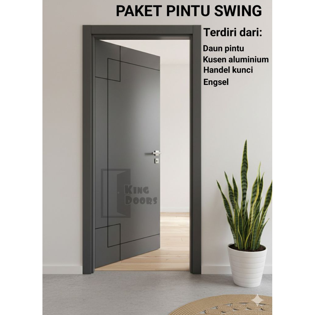 Jual Satu set pintu kusen lengkap | Pintu minimalis | pintu kamar murah ...